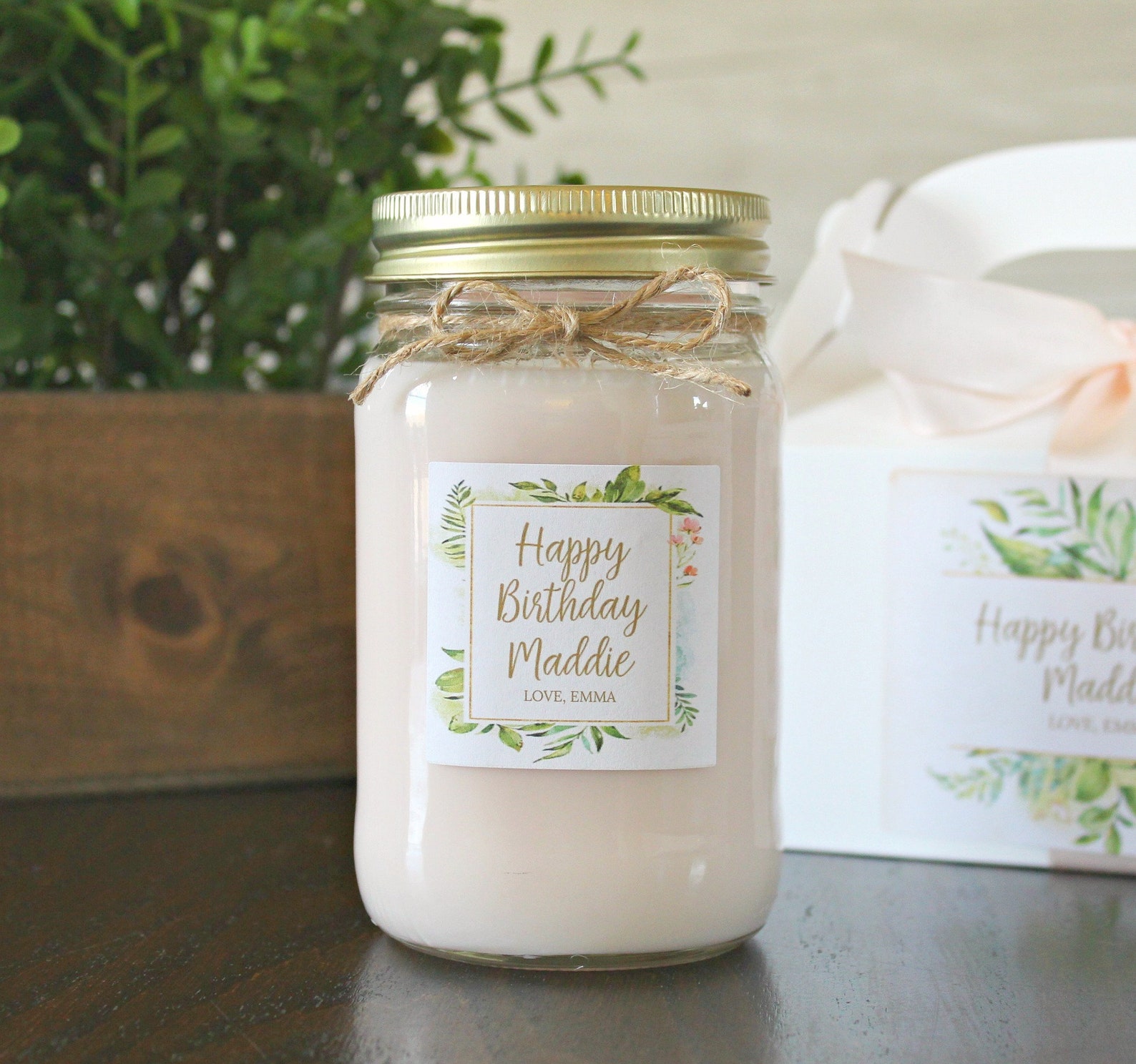 Happy Birthday Candle / Personalized Birthday Gift / - Etsy