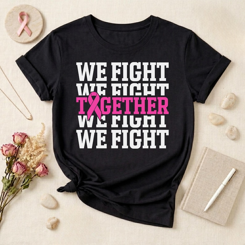 We Fight Together Breast Cancer Awareness Shirt, Warrior Support Gift ...