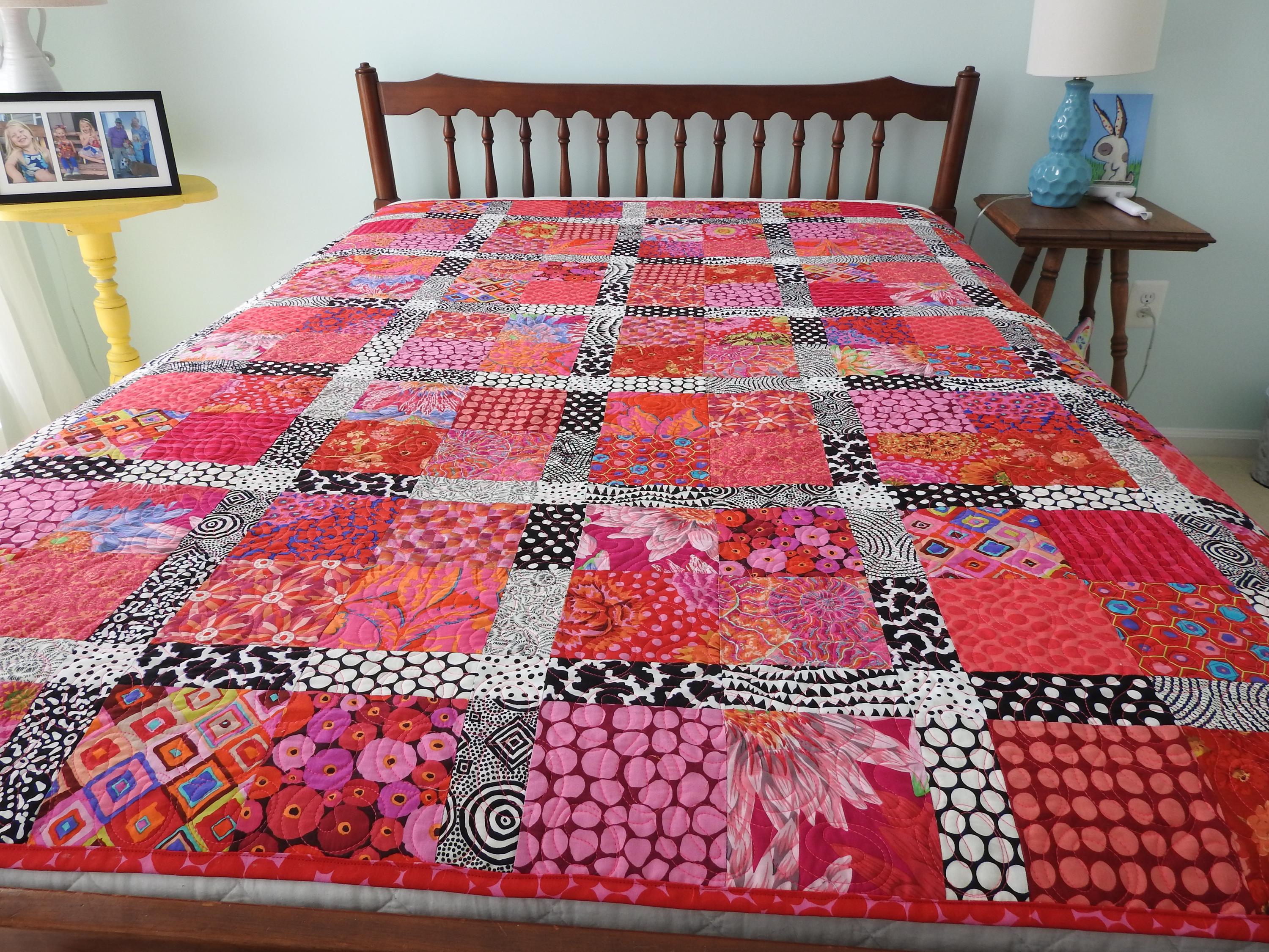 Red Plaid Quilt With Kaffe Prints - Etsy