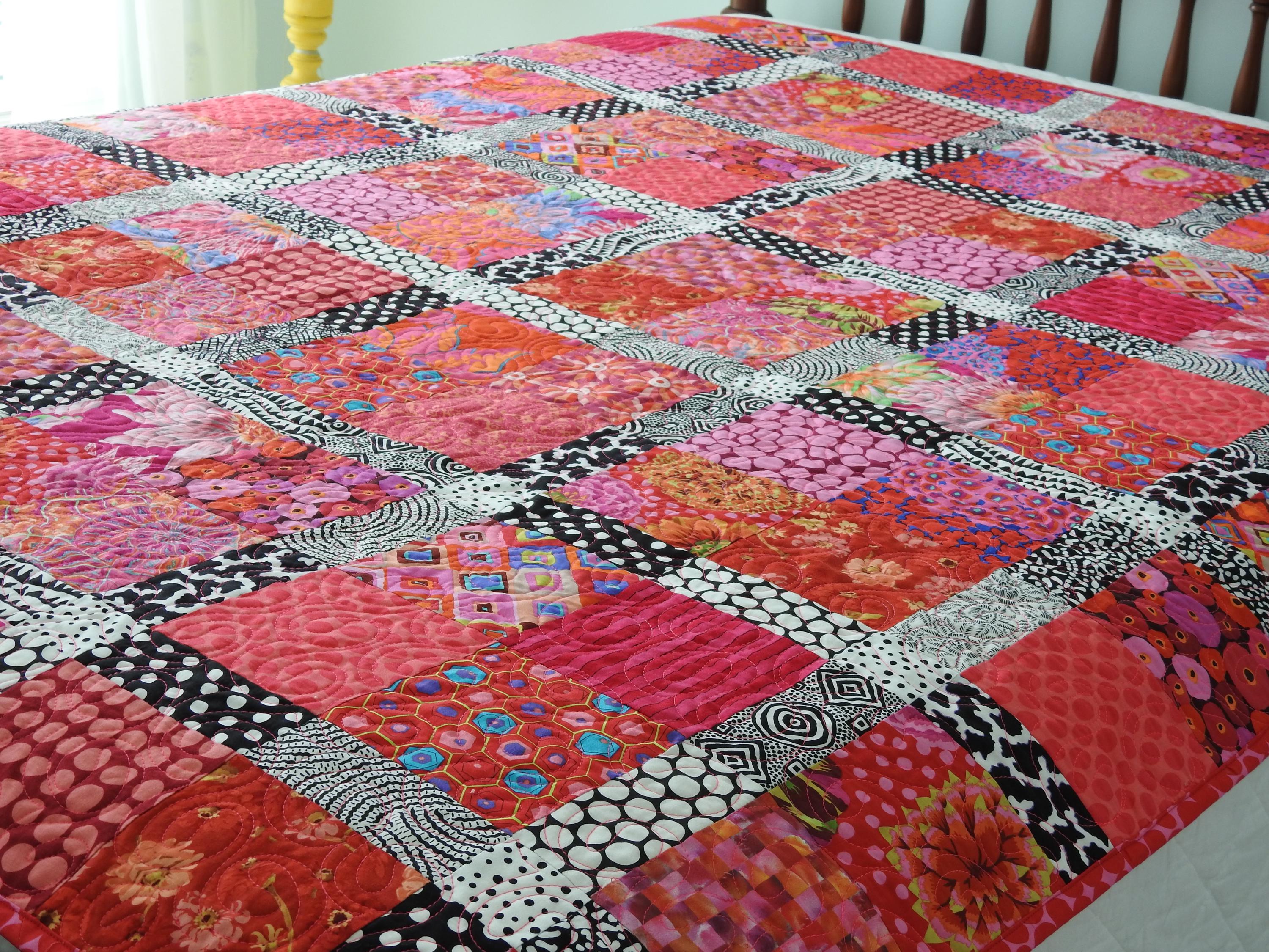Red Plaid Quilt With Kaffe Prints - Etsy