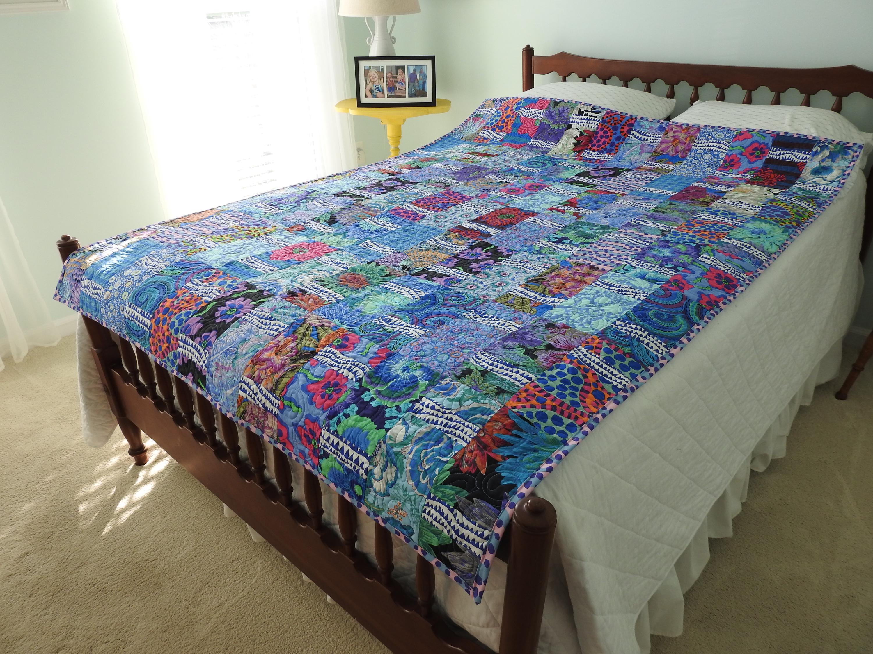 Kaffe Blue Mix Lap Quilt - Etsy