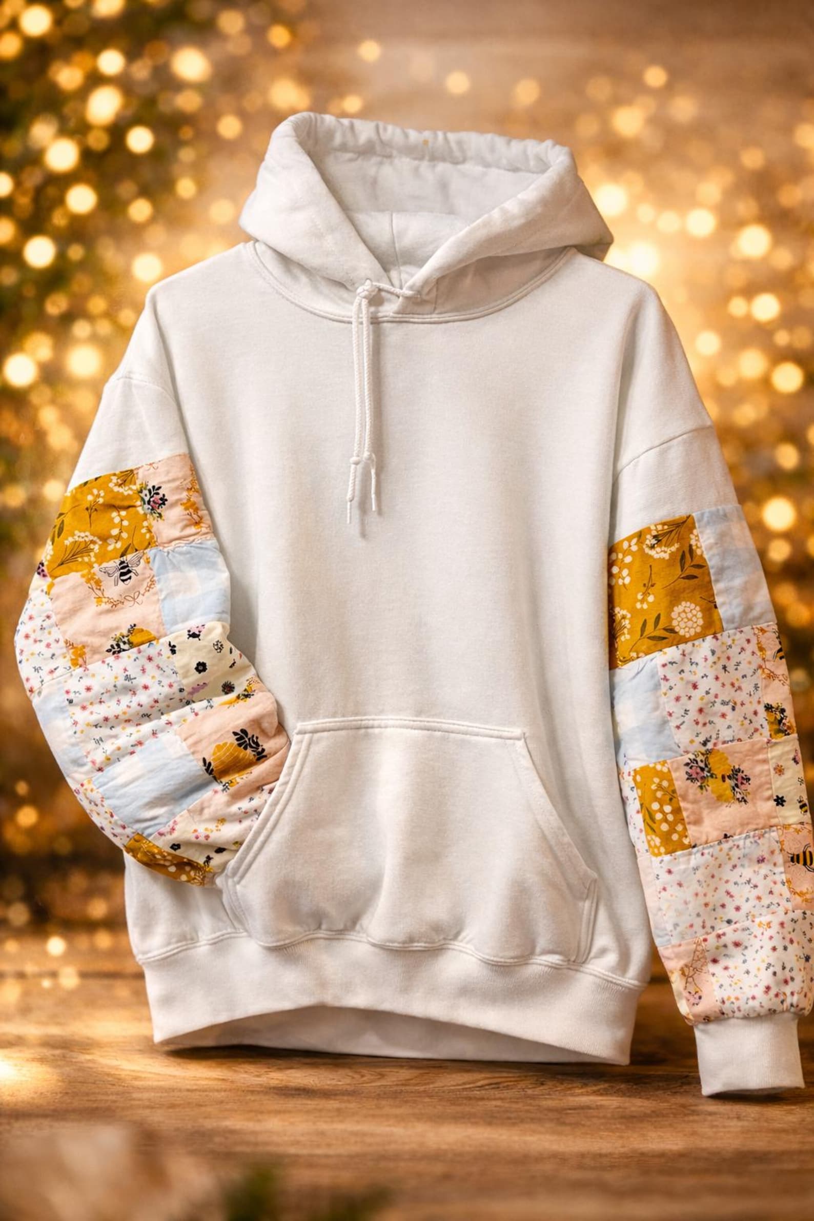Handmade Patchwork Sleeve Hoodie: Cozy Quilted Patterned Design - Etsy