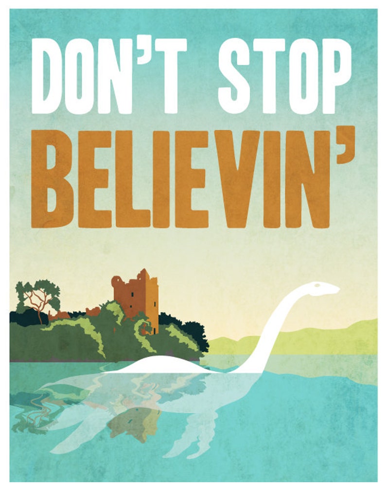 Don't Stop Believing Collection 3 Piece Print Set Ufo - Etsy