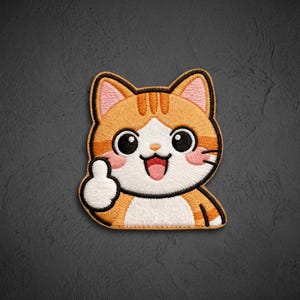 Cat Thumbs up Patch - Etsy
