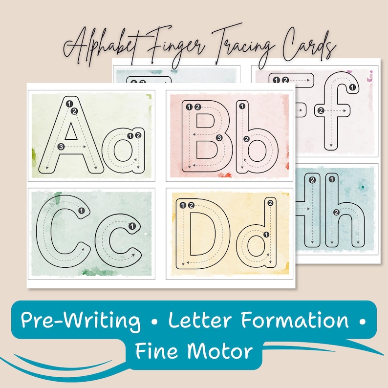 Montessori Alphabet Tracing Cards | Hands-on Letter Formation Mats for ...
