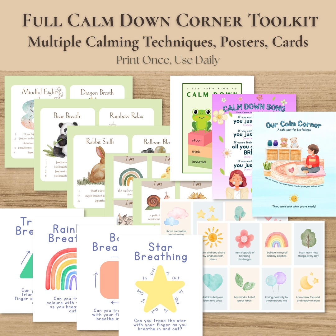 Complete Calm Down Corner Bundle for Kids | Mindfulness & Breathing ...