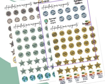 French Reward Stickers Printable | Growth Mindset Classroom Motivation ...