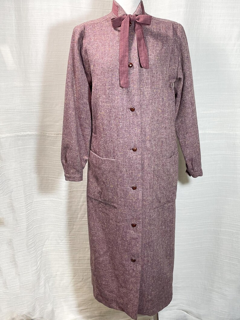 Vintage 70s Mauve Tweed Dark Academia Smock Coat SZ 36 S - Etsy
