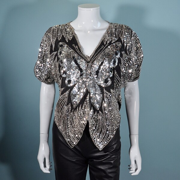 Sequin Butterfly Top - Etsy