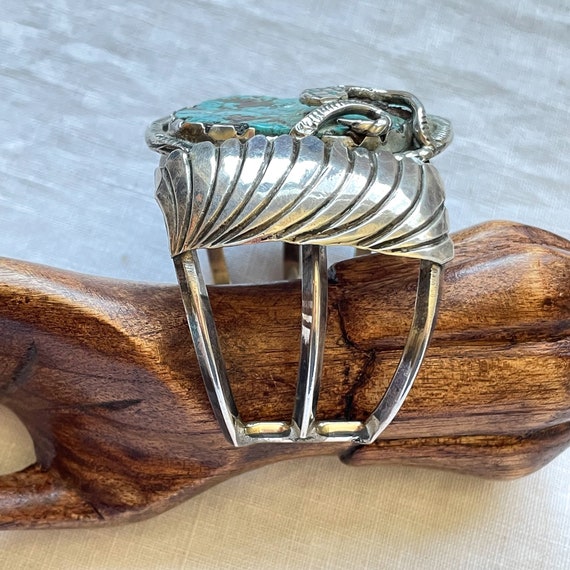 Dan Simplicio Sterling Turquoise Snake Statement Cuff… - Gem