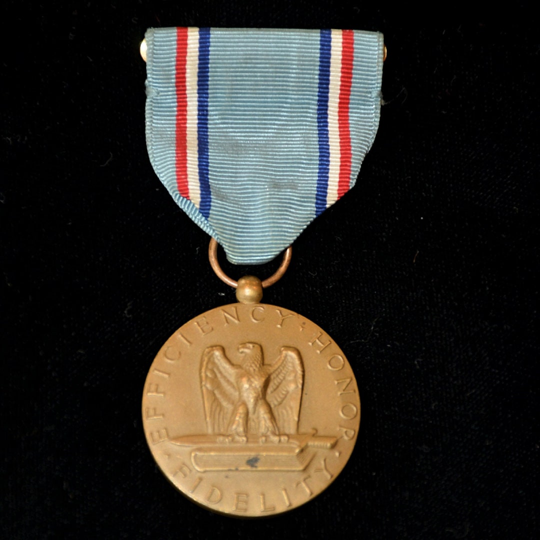 Vintage USAF Good Conduct Medal, Gold Tone Military Efficiency Honor ...