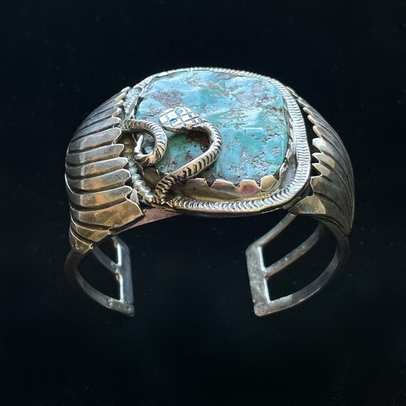 Dan Simplicio Sterling Turquoise Snake Statement Cuff… - Gem