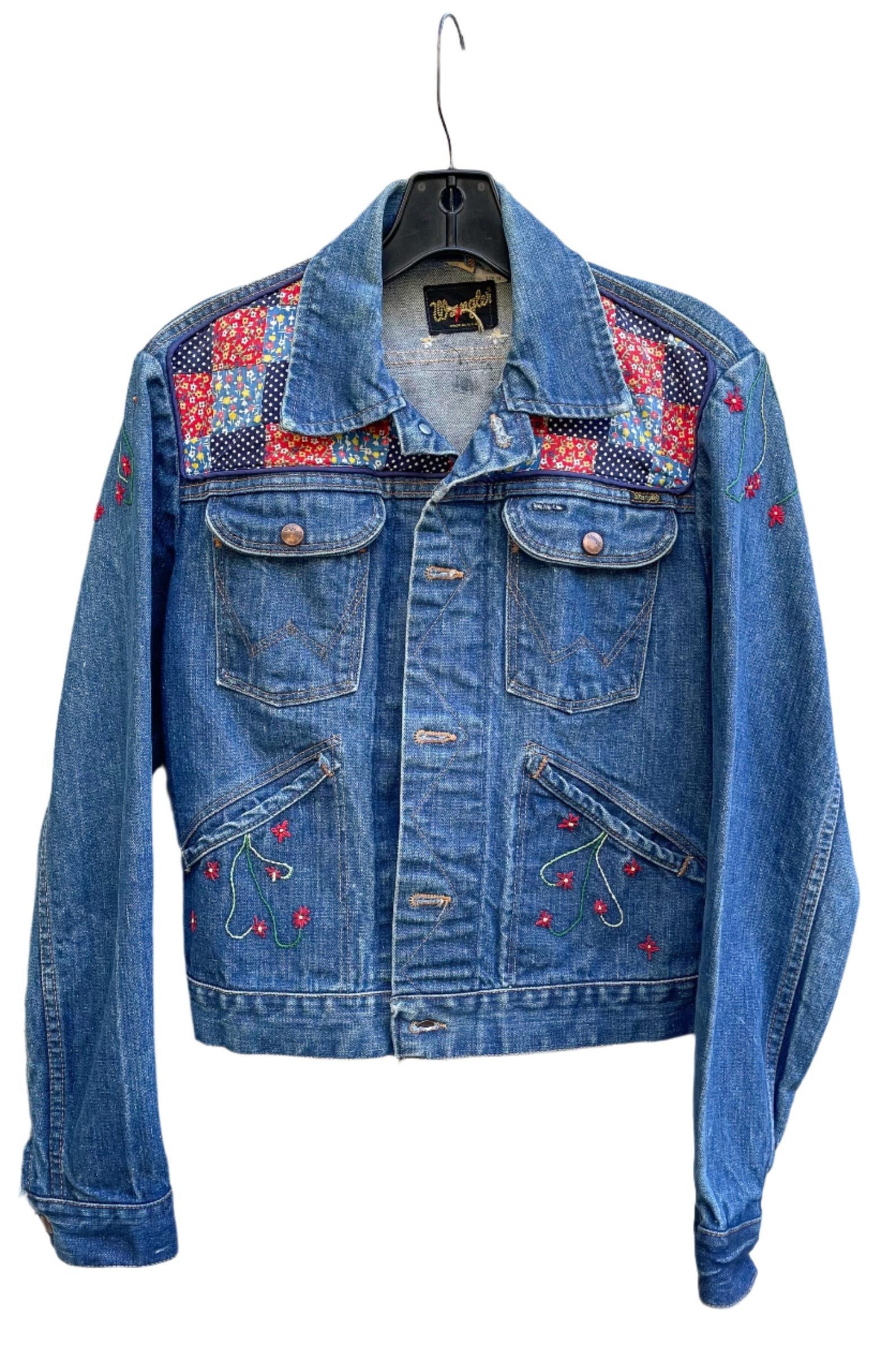 Vintage 70s Wrangler Embroidered/genuine Patchwork Denim Jacket, OOAK ...