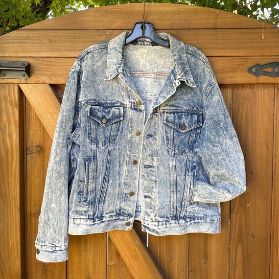 80s Acid Washed Denim Jacket Grateful Dead Patches, D… - Gem
