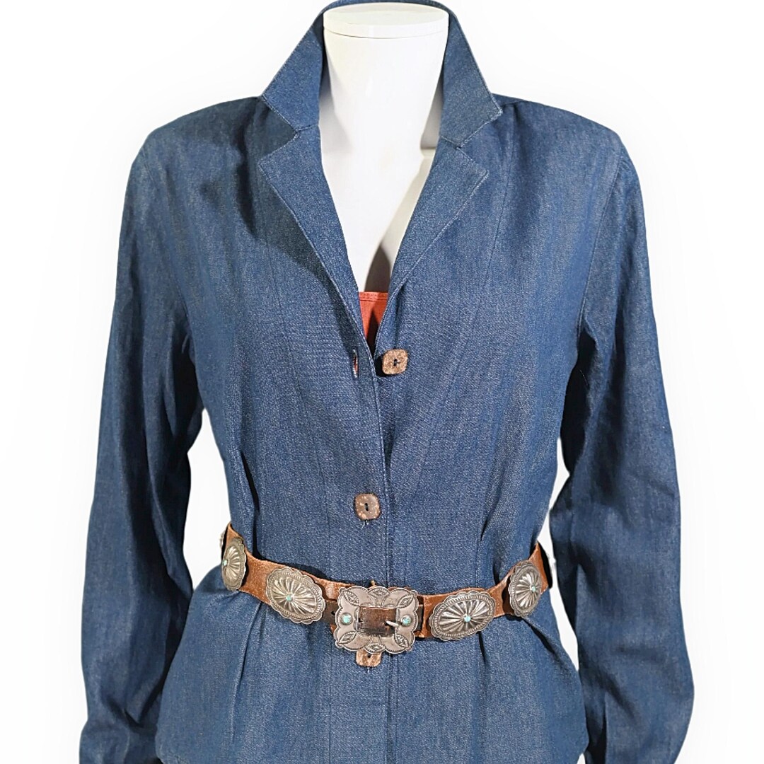 Vintage 80s Denim Jacket/top Gene Ewing Bis, Deadstock Unworn W ...