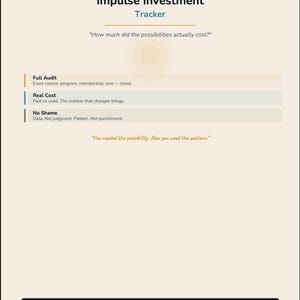 ADHD Impulse Spending Tracker Printable — Course & Program Audit | How ...