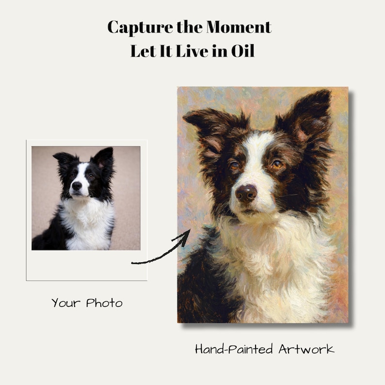 Custom Pet Portrait Oil Painting From Photo, Hand-painted Dog Cat Art ...