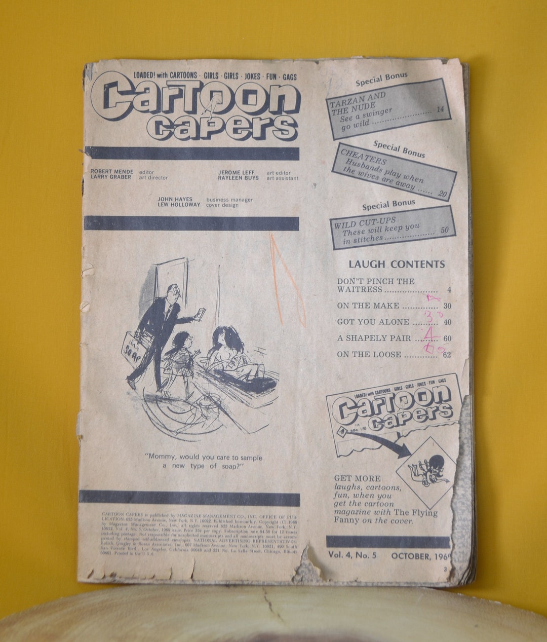 Cartoon Capers (1969) Vintage Comic Book, Volume 4, Number 5, October ...