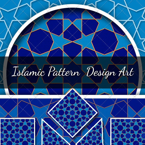 Printable Digital Blue Islamic Pattern Art INSTANT DOWNLOAD - Etsy