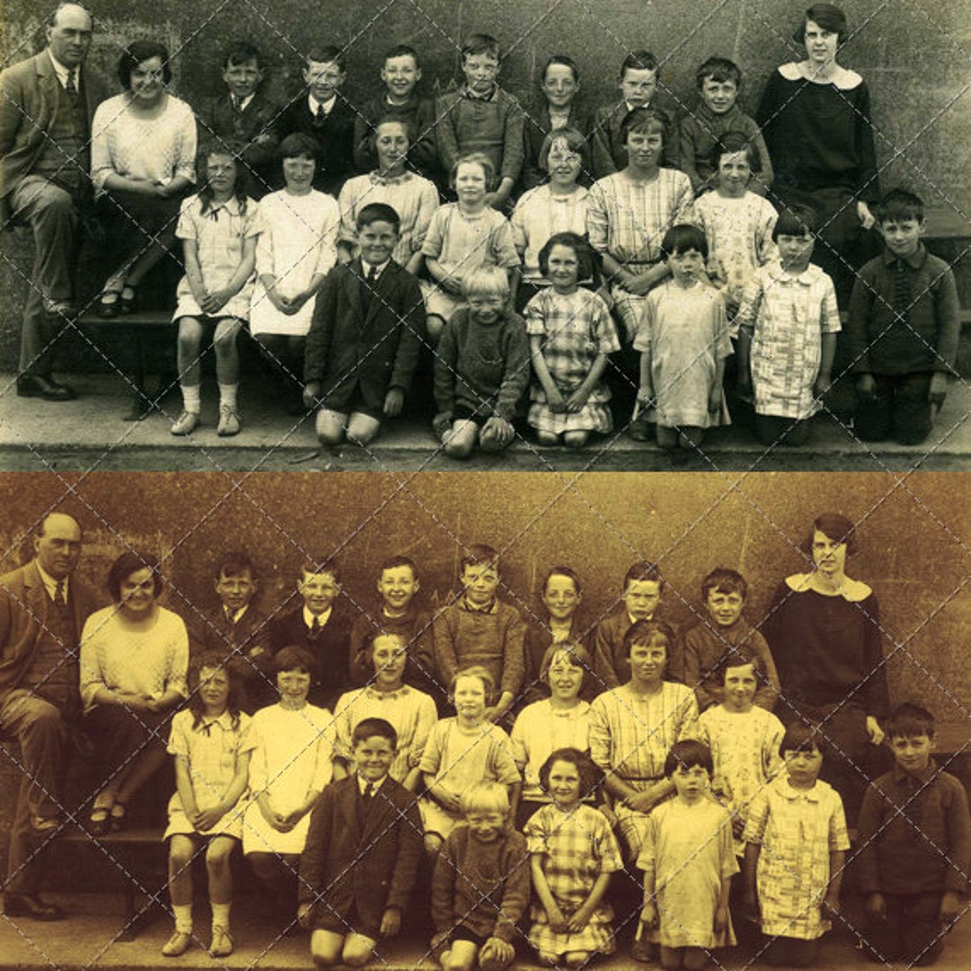 Vintage School / Class Photograph: Instant Art Digital Download, Old ...
