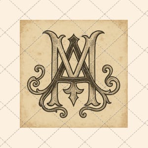 MA Monogram Logo Design Pack: 8 Elegant Vintage-inspired Digital Logos ...