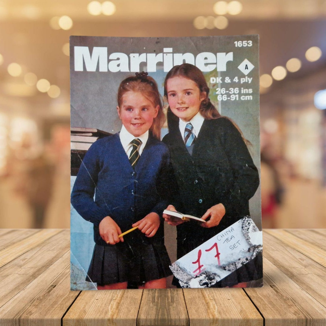 Vintage Marriner Hand Knitting Pattern Booklet 1653: Girls School ...