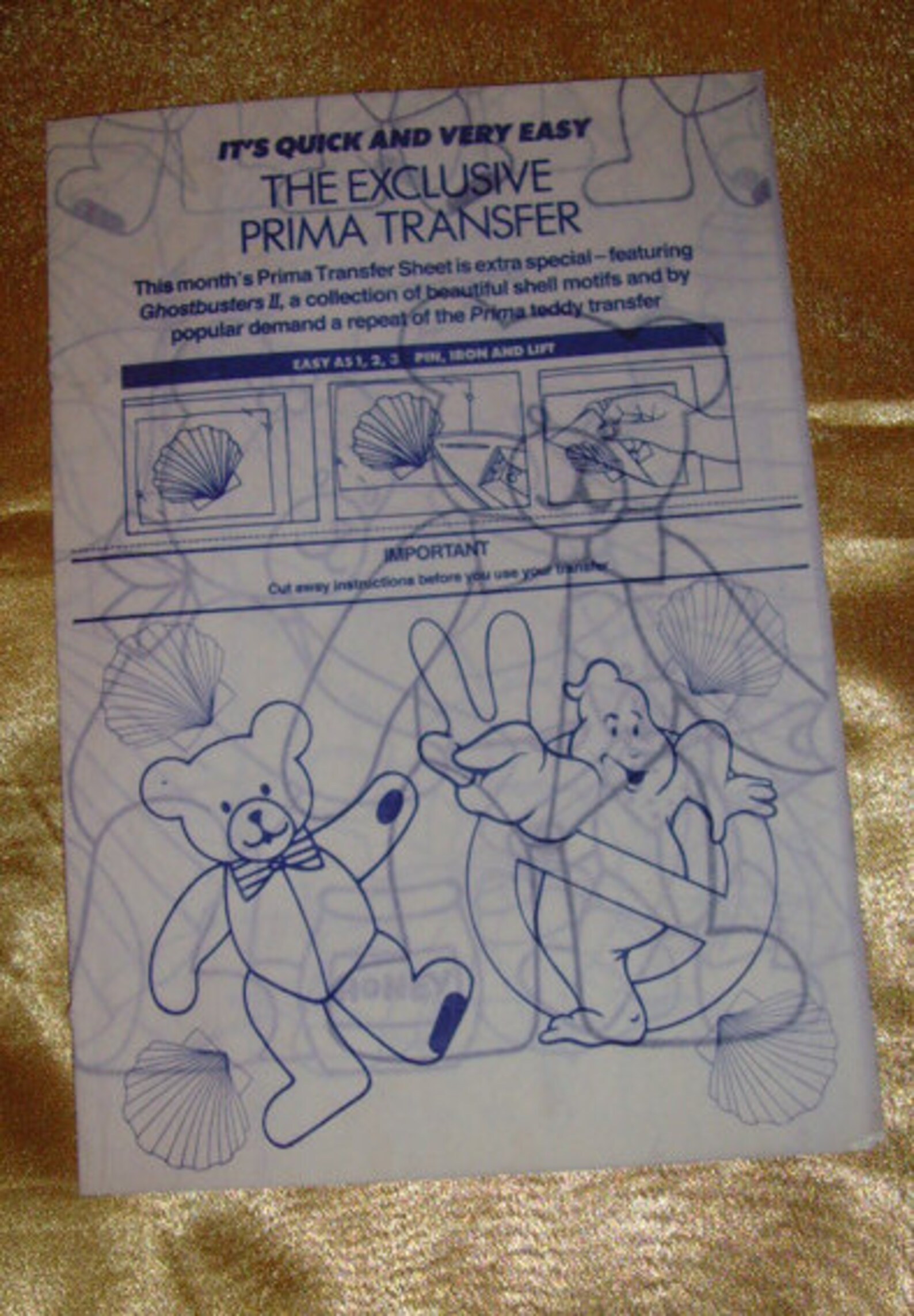 The Exclusive Prima Transfer Sheet - Ghostbuster II, Teddy Bear and Sea ...