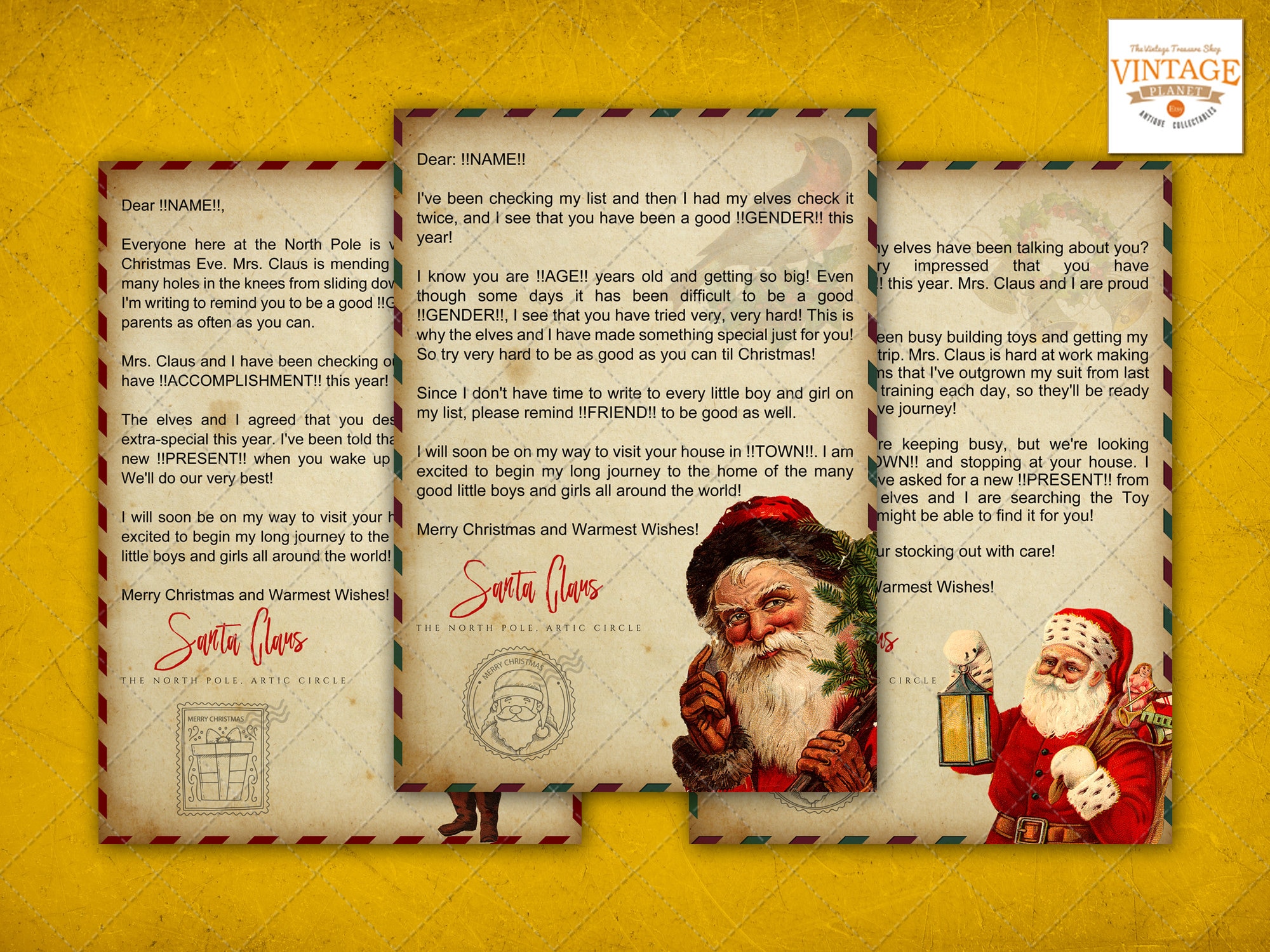 Vintage Letter From Santa Template