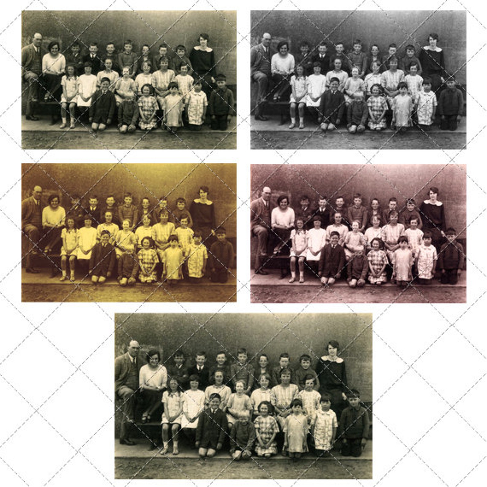 Vintage School / Class Photograph: Instant Art Digital Download, Old ...