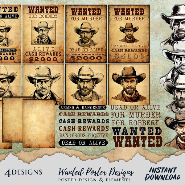 Wanted Poster - Etsy