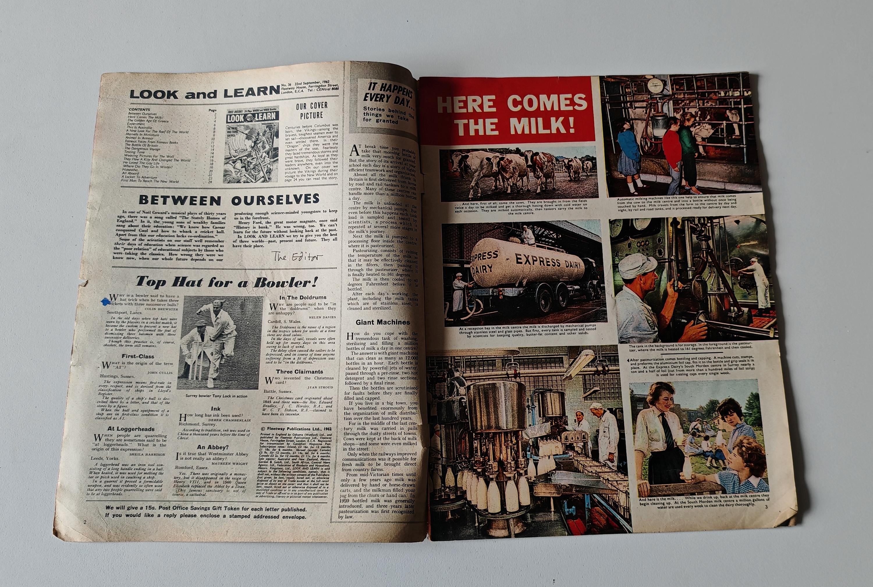 Vintage 1962 Look and Learn Magazine - Issue No. 36, 22nd September ...