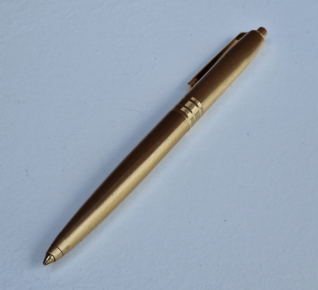 Vintage Union Pen & Pencil Co Brand Biro Ballpoint Pen , Gold Tone, No ...