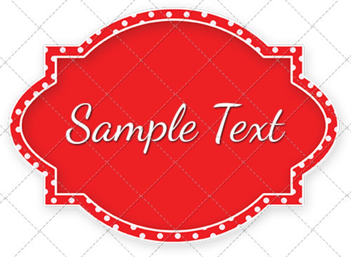 Fancy Red & White Polka Dot Frames Vector Graphics Digital Images ...