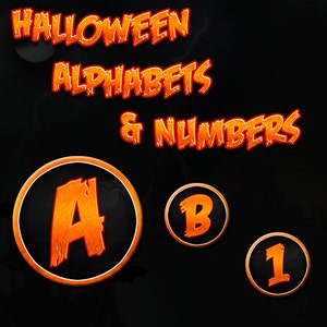 8.5 X 11" Pumpkin Skin Design Halloween Alphabets & Numbers Digital ...