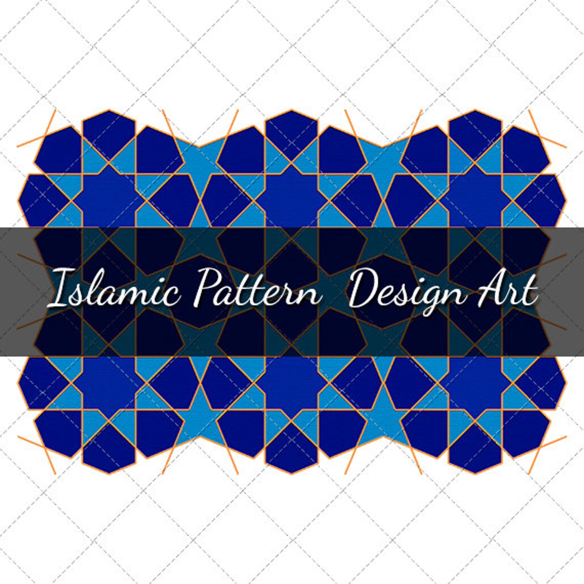 Printable Digital Blue Islamic Pattern Art INSTANT DOWNLOAD - Etsy
