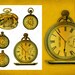 Vintage Gold Colour Pocket Watch Barometer Images, Collage Sheet and ...