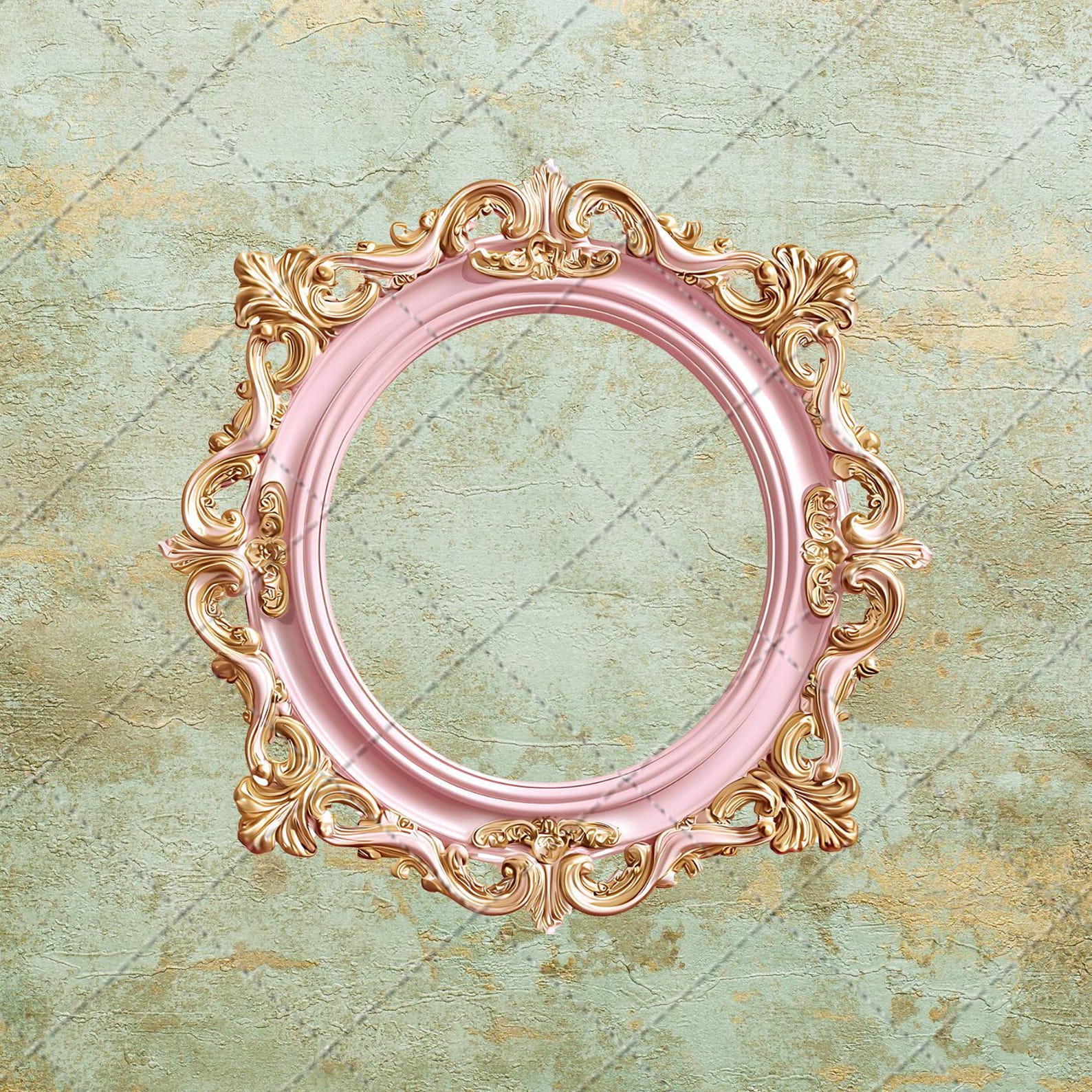 Pink Rococo Frames Clipart - Antique Baroque Vintage Clip Art Graphics ...