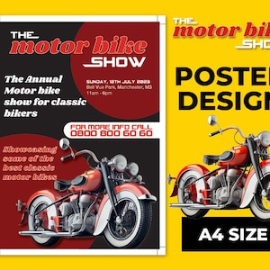 Motorbike Flyer, DIY Motorbike Flyer Template 2023, Editable PDF and Ai ...
