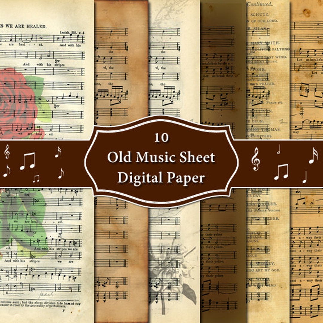 10 X Digital Music Sheets Vocal Scores - INSTANT DOWNLOAD - Printable ...