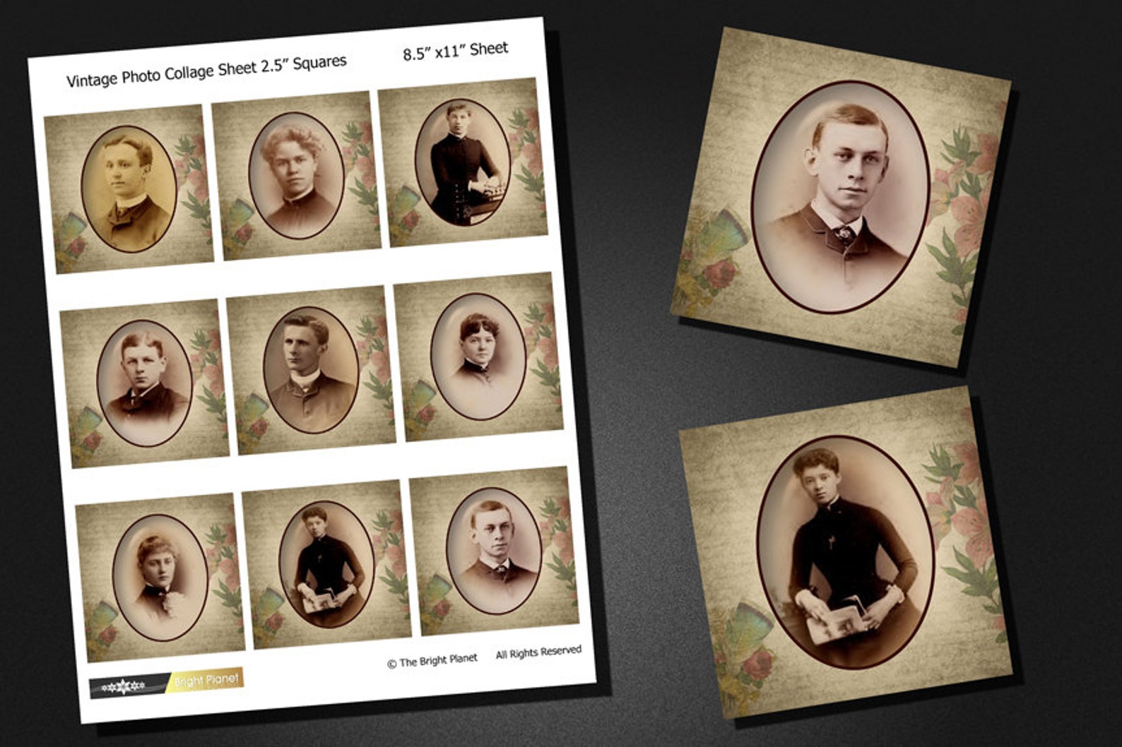 ANTIQUE Photo Vintage Images, Digital Collage Sheet, Digital Download ...