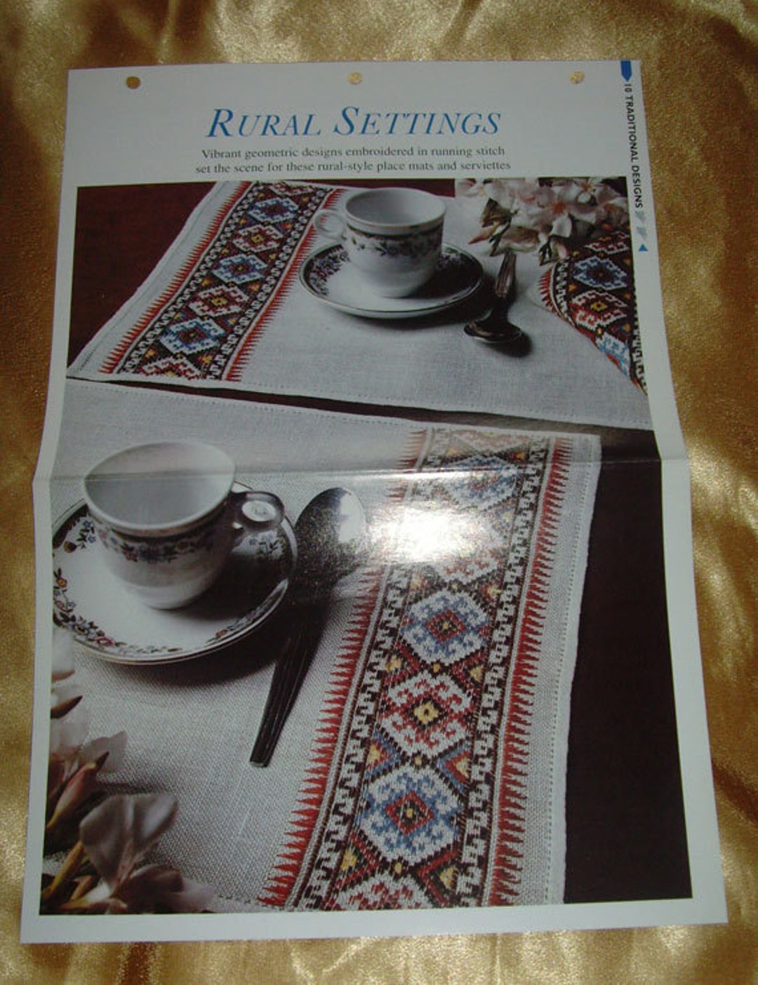Embroidery Pattern Design Sheet - Rural Settings, Geometric Designs - Etsy