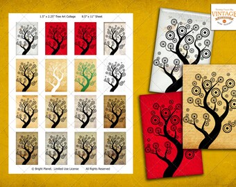 16 Rectangle Art Images Digital Collage Sheet 1.5 & 2.25 - Etsy