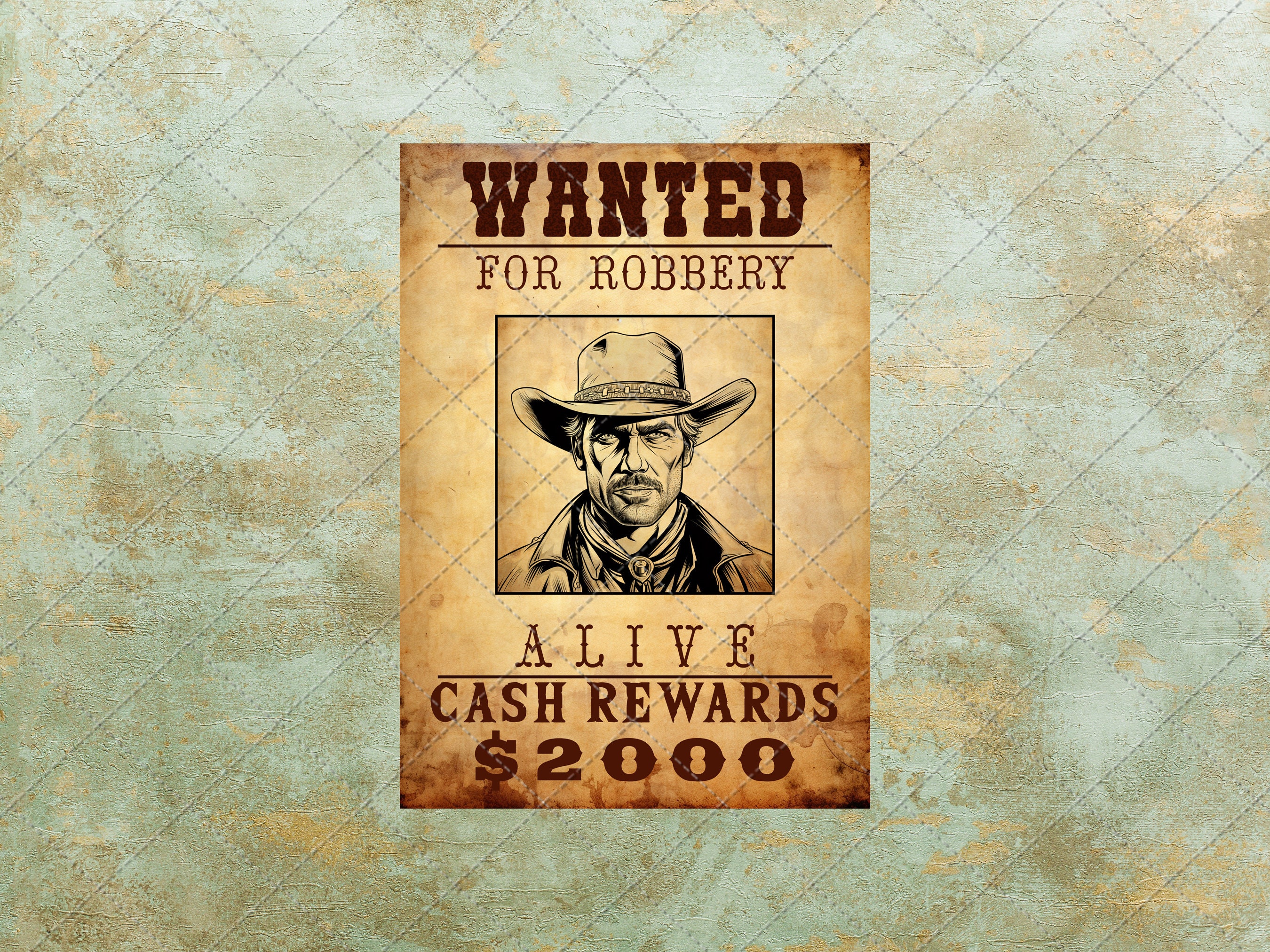 Western Wanted Poster Designs & Elements, Wild West Cowboy Printable ...