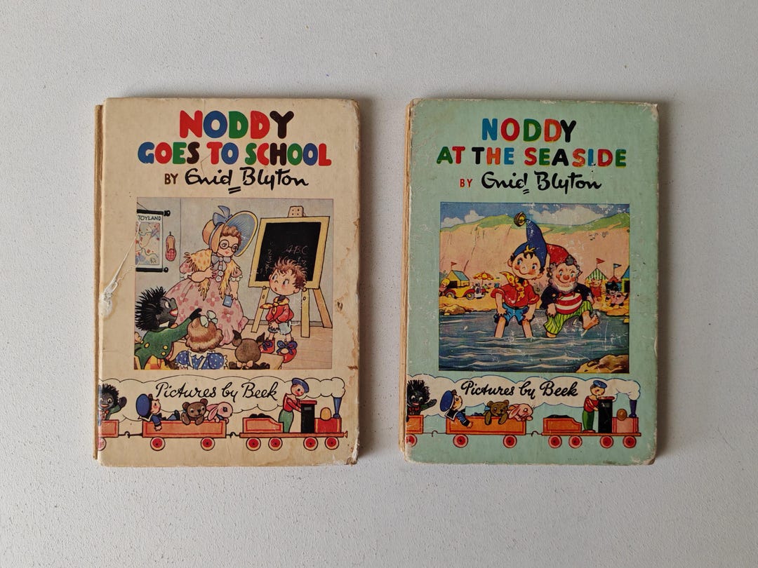 Vintage 1950s Enid Blyton Noddy Books Noddy Goes to School & Noddy at ...