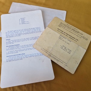 3 X Vintage Old Documents Paper Ephemera: Dividen Statement, Bank ...