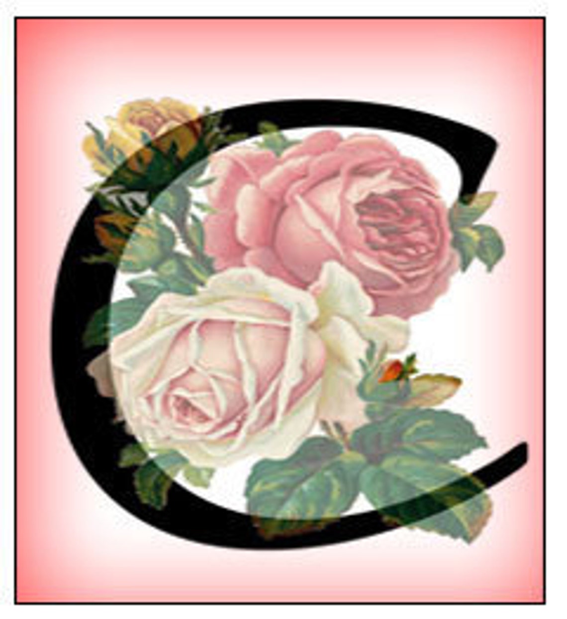 Vintage Flower Design Digital Letter Alphabet Collage Sheet - Etsy