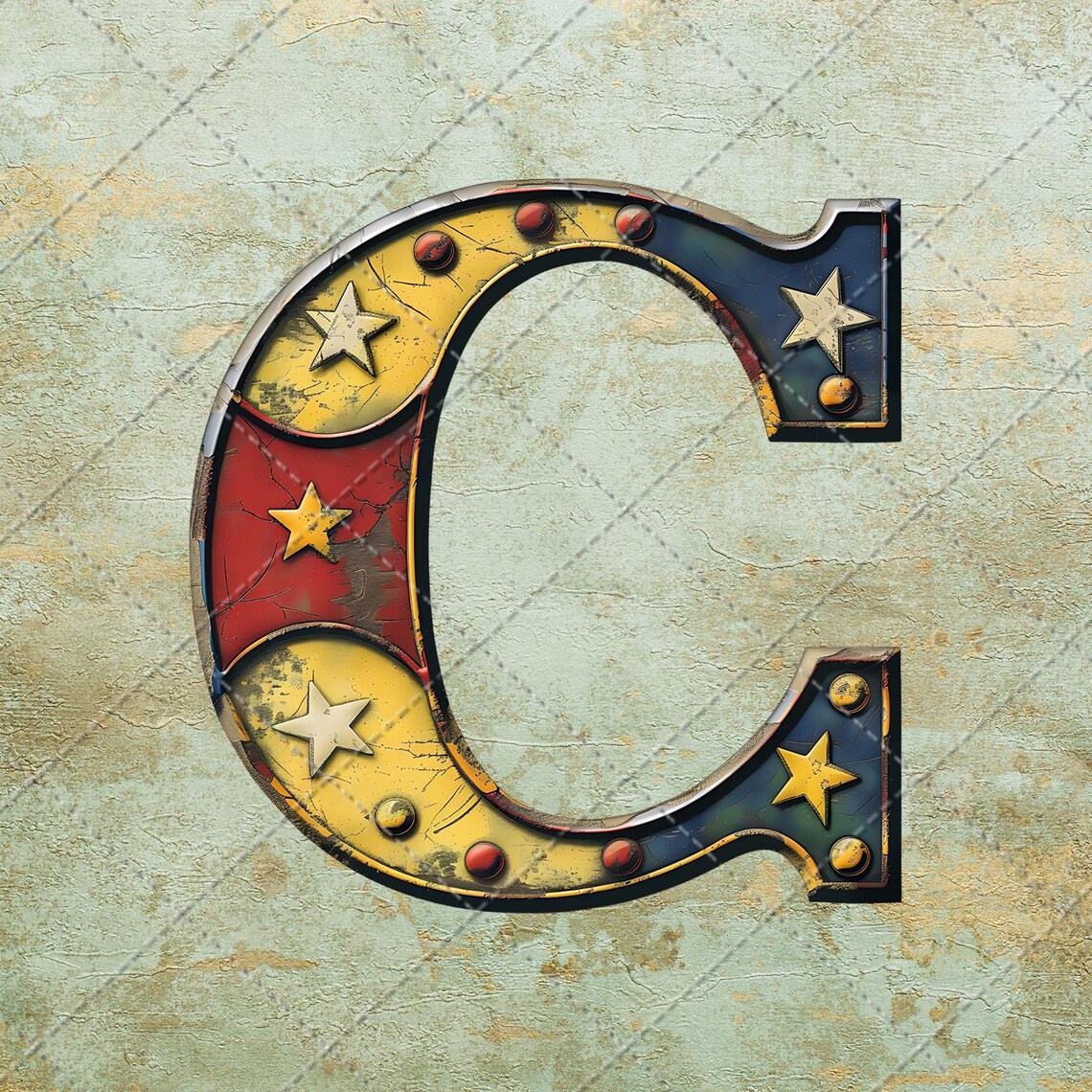 Bright Bold Colourful Vintage Typography Carnival Alphabets Circus ...