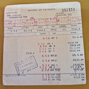 3 X Vintage Old Documents Paper Ephemera: Dividen Statement, Bank ...