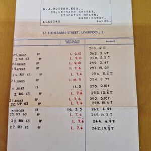 3 X Vintage Old Documents Paper Ephemera: Dividen Statement, Bank ...