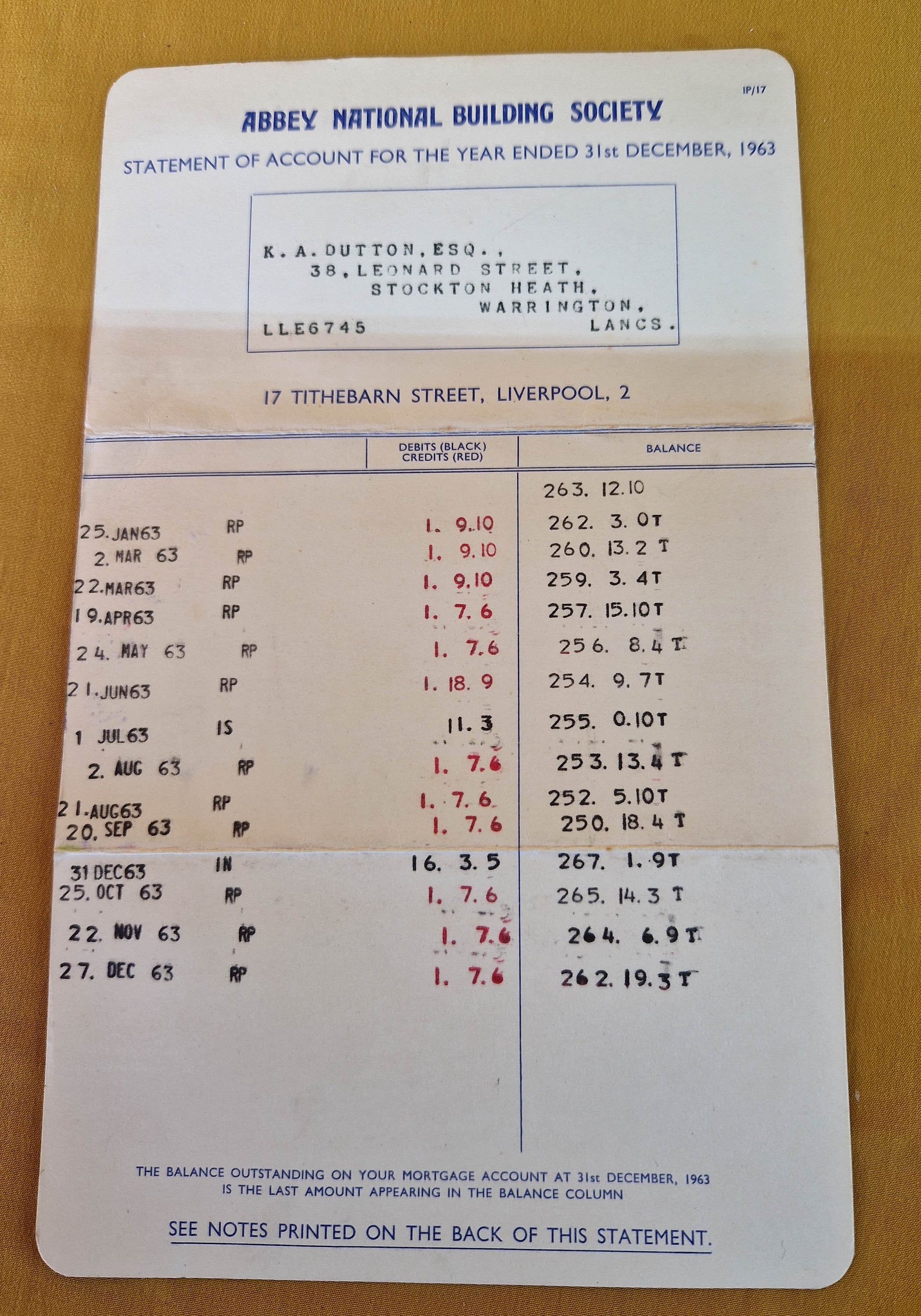 3 X Vintage Old Documents Paper Ephemera: Dividen Statement, Bank ...